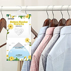 CANAGER Moisture Absorber -12 Pack,Fresh Scent Hanging Humidity Bag,Home,Car, and Closet Dehumidifiers(12.5OZ).