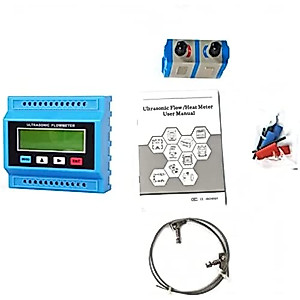 Ultrasonic Flowmeter, TUF-2000M Module Ultrasonic Flow Meter Digital Liquid Flowmeter No Cable, Liquid Pipeline Measuring Instrument Pipeline Water Flow Meter, DN25~6000mm, -30~160℃ (TC-1)