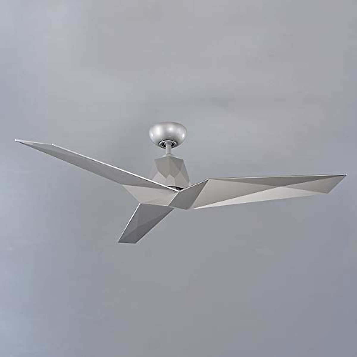 Vortex Smart Indoor and Outdoor 3-Blade Ceiling Fan 60in Automotive Silver with Remote Control works with Alexa, Google Assistant, Samsung Things, and iOS or Android App
