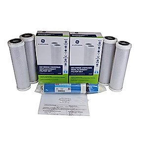 Bonus Pack, 2 of genuine GE FX12P replacement filters + bonus USM TFC-24 RO membrane similar to FX12M Special Combo deal for GE GXRM10RBL RO systems