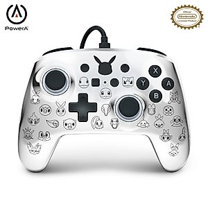 PowerA Enhanced Wired Controller for Nintendo Switch - Pikachu Black & Silver