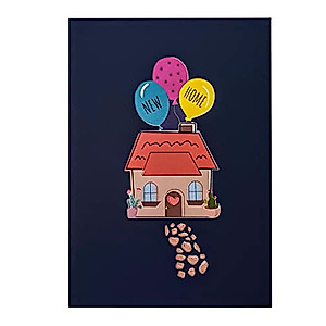 iGifts And Cards Fun Housewarming 3D Pop Up Greeting Card - New House Pop Up Card, Happy Moving Gift, Welcome Home Card, Congratulations On Your Housiversary, Realtor Thank You, Bienvenidos A Mi Casa