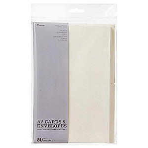 Darice A2 CARDS AND ENVELOPES 50 SETS ENSEMBLE