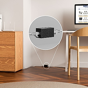 Iwillink RJ45 Coupler Ethernet Connector, Female to Female RJ45 Connector for Cat7 Cat6 Cat5e Cat5 Ethernet Cable, Extender Adapter, 10 Pack, Black