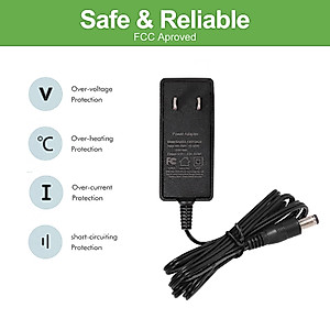 SmoTecQ 12V 2A Power Supply AC Adapter 2 Pack for CCTV Security Camera, Led Strip Lights, Router, Printer, Breast Bump and Other 12 Volt Electronics Devices Less Than 2 Amp