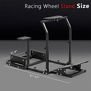 Hottoby G29 Racing Simulator Cockpit Fit for Logitech/Thrustmaster G25 G923 G920 Stability Upgrade and Multi-level Adjustment,No Handbrake,Pedals,Steering Wheel & Seat