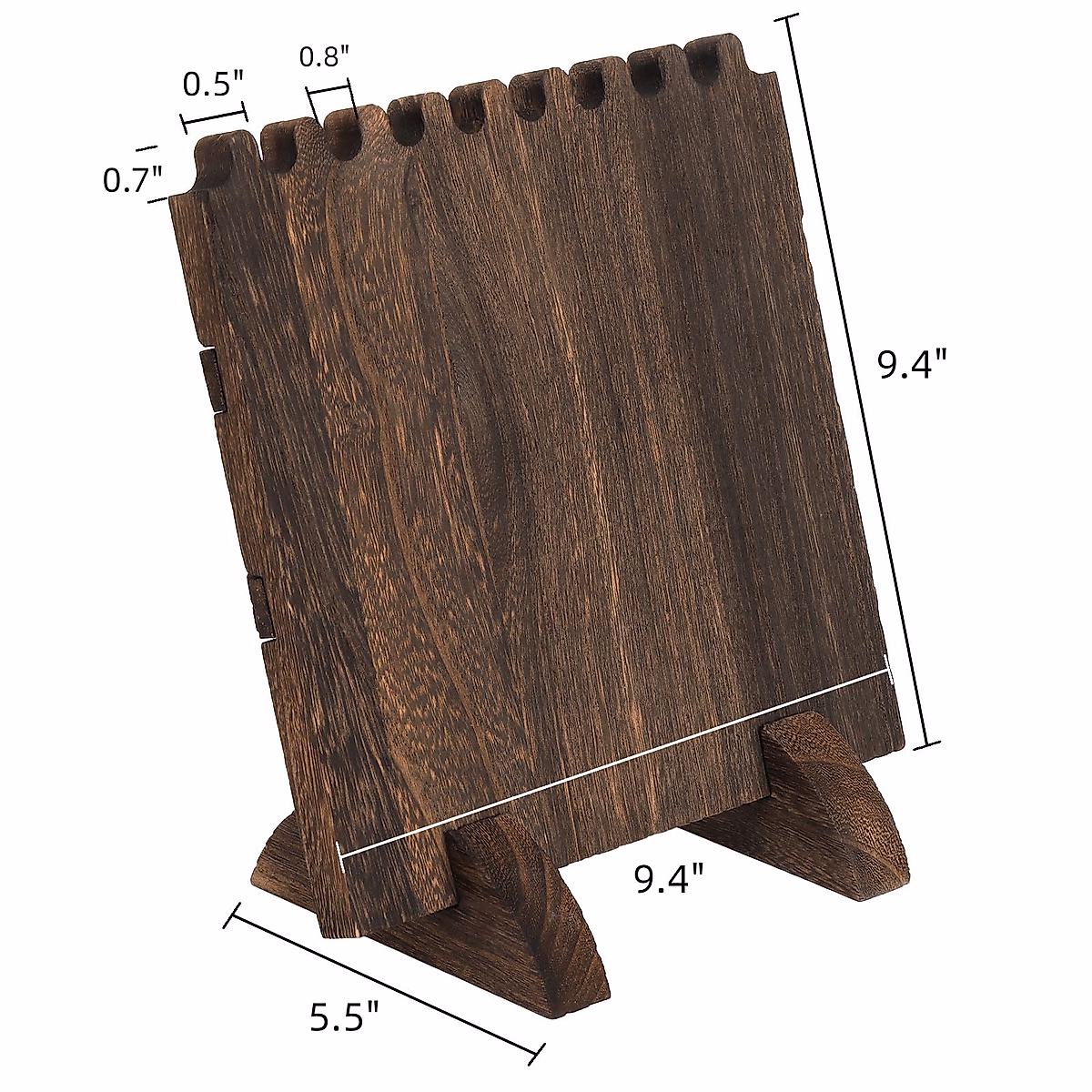 ZOOFOX Set of 2 Wood Necklace Display Stand, Jewelry Easel Display Holder for 16 Necklaces, Jewelry Display Stand for Vendors, Shows