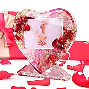 LET'S RESIN Epoxy Molds, Photo Frame Resin Molds Silicone, Large Size Picture Frames Silicone Molds for Epoxy Resin, Rectangle & Heart Shape Epoxy Resin Molds for DIY Home Table Décor