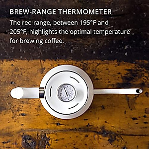 Fellow Stagg Stovetop Pour-Over Coffee and Tea Kettle - Gooseneck Teapot with Precision Pour Spout, Built-In Thermometer, Matte Black, 1 Liter