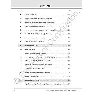 Daily Academic Vocabulary, Grade 5 Teacher Edition