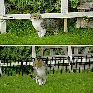 Blingluck Animal Barrier Fence, 10 Pcs Upgrade 1.26 in Gap Decorative Fences No Dig Fence for Rabbits and Dog Ground Defense, Rustproof Metal Wire Garden Fence Border for Garden & Patio Landscaping