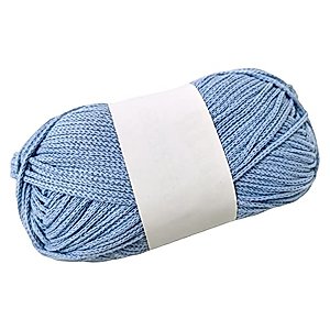Cotton Rope Hand Woven Tapestry Bag 2mm Cotton Yarn Coarse Home Supply Light Blue