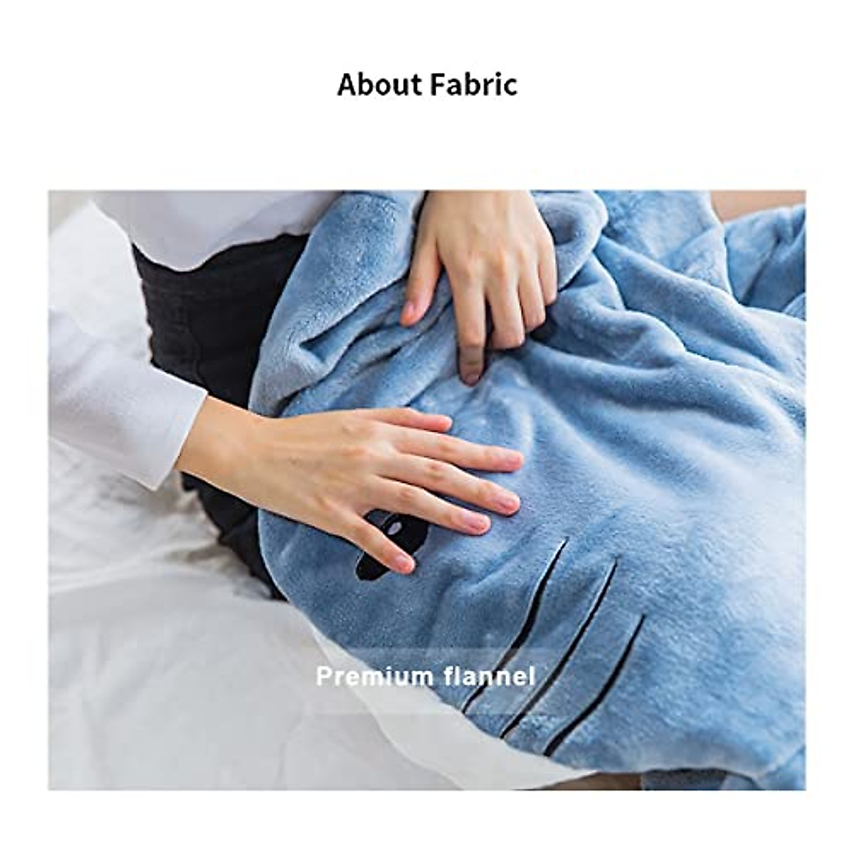 WONASH Shark Blanket,Shark Blanket Adult,Shark Blanket Hoodie,Shark Blanket Onesie,Wearable Shark Blanket for Men Women Teens,S(39.4in*15.7in)