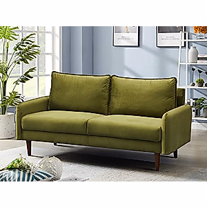 Bonrcea Modern Sofa Tufted Couch Love Seats, Army Green