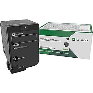 Lexmark Black Return Program Toner Cartridge for US Government, 7000 Yield (74C0SKG)