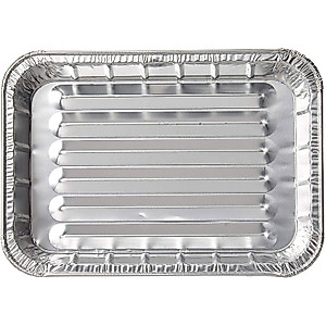 Disposable Small Aluminum Broiler Pan - 8.75" x 6.25" (10)