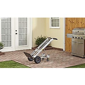 COSCO 12326ASB1E 3-in-1 Series Assisted Cart with Flat-Free Wheels Hand Truck, Black