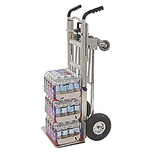 3-in-1 Convertible Truck, 1000lb Capacity, 20-1/2w x 21-1/4d x 47-4/5h, Aluminum