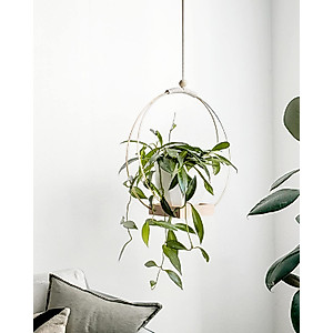 Dravmola Boho Macrame Plant Hanger - Gold, Indoor Use, Hanging Pot Not Included