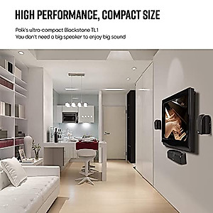 Polk Audio Blackstone TL1 Speaker Center Channel with Time Lens Technology | Compact Size, High Performance, Powerful Bass | Hi-Gloss Blackstone Finish | Create your own Home Entertainment System