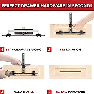 True Position Tools The Original Cabinet Hardware Jig - Made in USA - Most Accurate Tool for Knobs and Pulls - Hand Calibrated