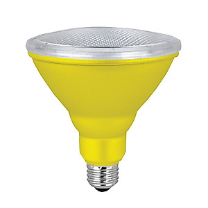 Xtricity LED PAR38 Colored Flood Light Bulb, 7W, (40W Equivalent), Waterproof, Indoor/Outdoor, E26 Medium Base, 120V, RoHs Listed, Yellow (1 Pack)