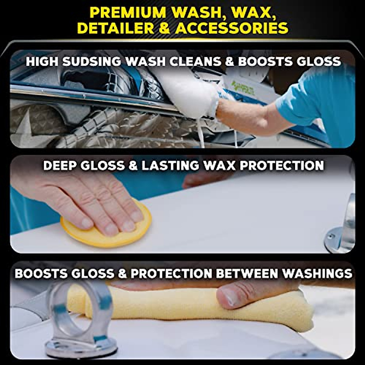 Meguiar's New Boat Owner's Essentials Box - Boat Cleaning Kit With Premium Marine-Grade Products for Your Boat or RV