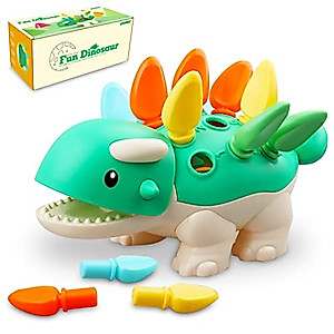 Babies Sensory Toys Age 6 9 12 18 24 Months Fine Motor Skills Learning Dinosaur for Toddlers,Baby Montessori Developmental Educational Sorting Toys for Boys Girls Gifts for Kids 1 2 3 One Years Old