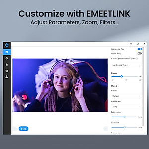 EMEET 4K Webcam for PC, S600 Webcam with Sony Sensor, 2 Noise Reduction Mics, 65°- 88° FOV, TOF Autofocus, Built-in Rotating Privacy Cover, 1080P@60FPS, Ideal for Video Calling/Zoom/Skype/Teams