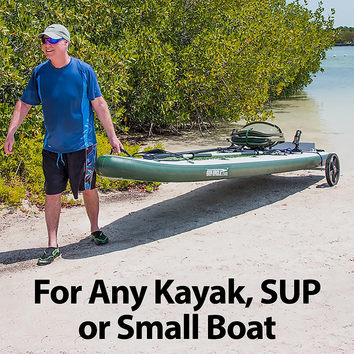 Sea Eagle EZ Cart - Chart Wheel System for Boats and Kayaks (Small EZ Cart)