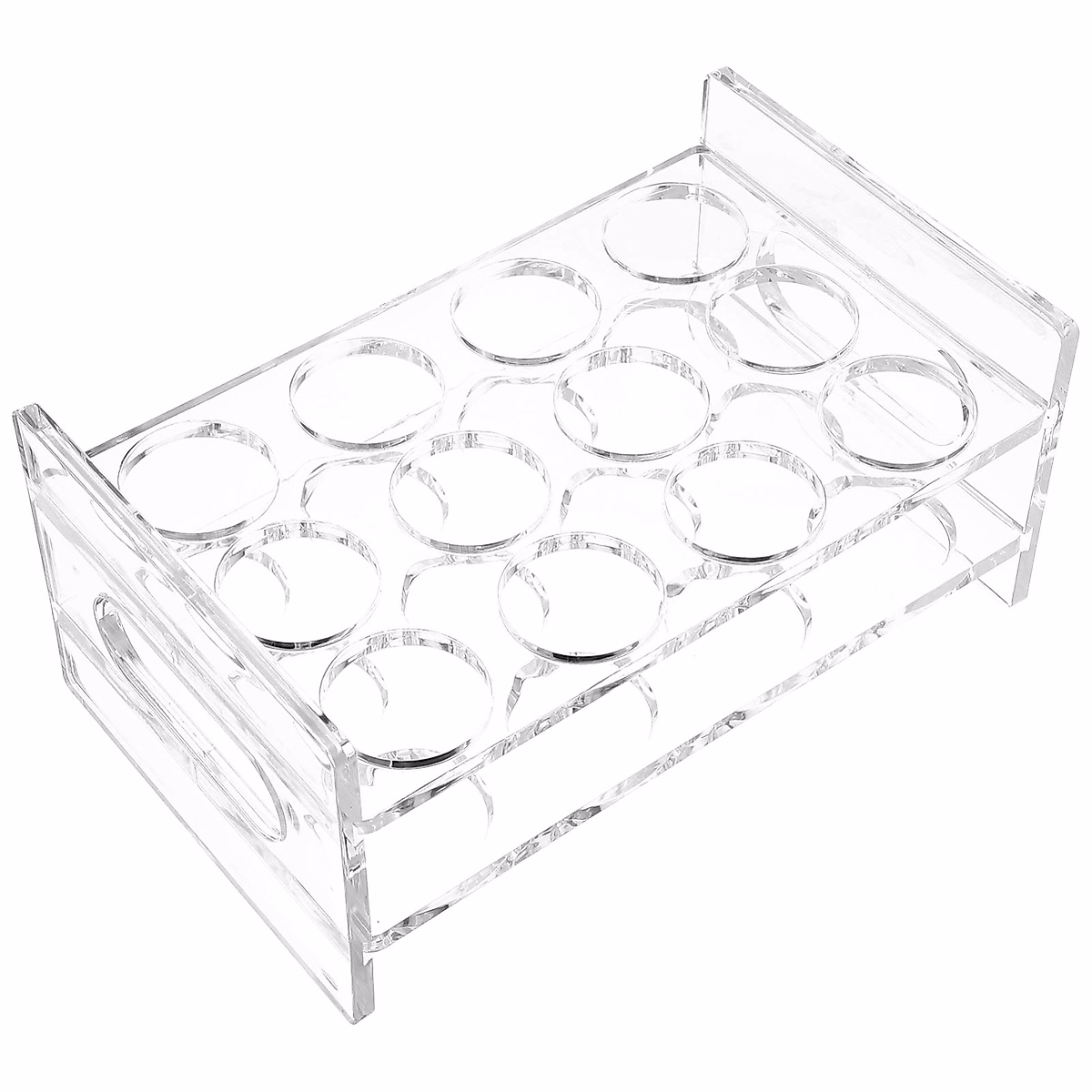 Kichvoe Shot Glass Holder Shot Glasses Bulk Serving Tray Shot Glass Serving Tray Acrylic Cup Rack Organizer for Bar Party-12 Holes