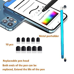 Stylus Pens for Touch Screens(5 Pack), 10 Replaceable Tips High Precision Capacitive Stylus Pen for iPad iPhone Android Tablets and All Universal Touch Screen Devices