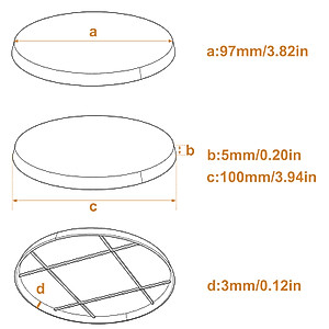 Evemodel 100mm 5pcs Round ABS Plastic Model Bases for Wargame Tabletop Military Simulation Scene