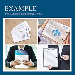 20 Pack Self Adhesive Laminating Sheets, 4 mil Thickness (8.5x11 inch) Peel and Stick Clear Self Seal Laminating Sheets by VIOLETTO