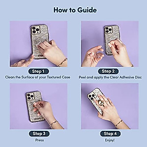 Case-Mate - Minis - Phone Grip - Cell Phone Holder - Suction Cup Cell Phone Stand [Removable for Wireless Charging] for iPhone 14 Pro Max/ 13 Pro Max/ 12 Pro Max/ S23 Ultra/Pixel 7 - Twinkle Gold