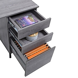 Lorell, LLR97616, SOHO 3-Drawer Desk, 1 Each