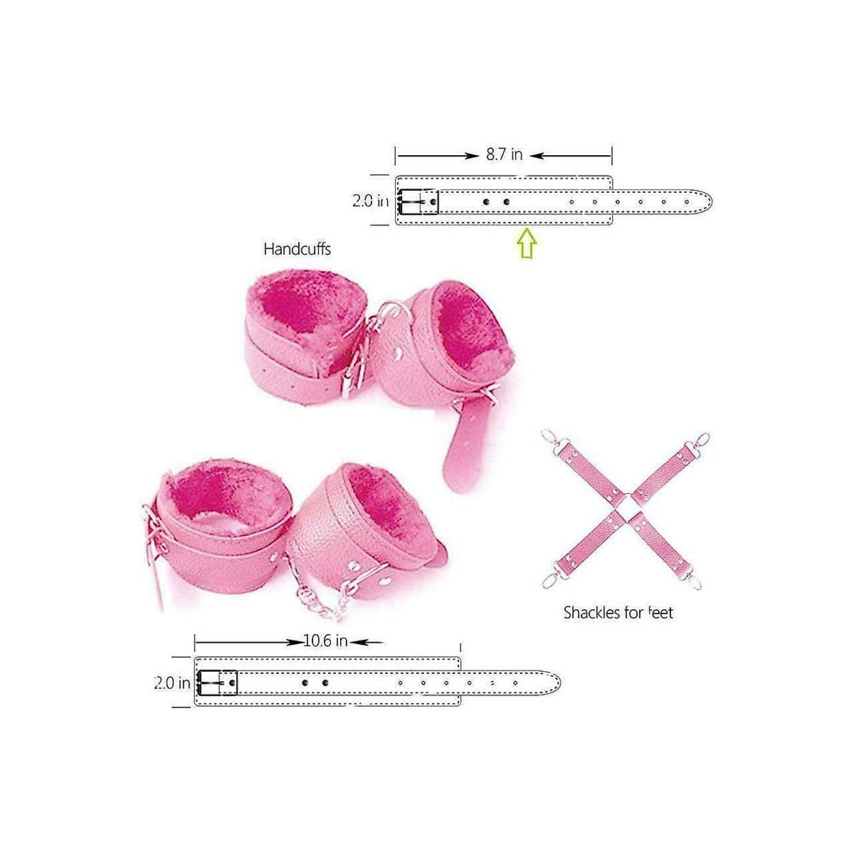 Amoldar Bundle Adjustable Leather Sport Accessories Kit 10pcs (Pink)