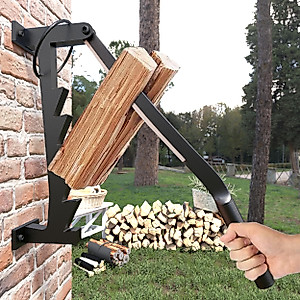 TUSAUW Wall Mounted Firewood Kindling Splitter Softwood Splitter Portable Manual Fire Wood Kindling Splitter for Indoor or Outdoor Firewood Kindling Splitter Wall Mounted Kindling Maker Wood Splitter