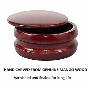 Parker Genuine Dark Mango Wood Shaving Soap Bowl - High Lustre Finish