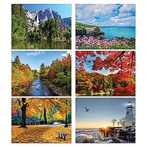 2024 Seasons Wall Calendar, 12-Inch x 9-Inch Size Closed, 18-Inch Size Open, Large Bookstore-Quality, Spiral-Bound Hanging Monthly Wall Calendars for Kitchen & Office, by Current