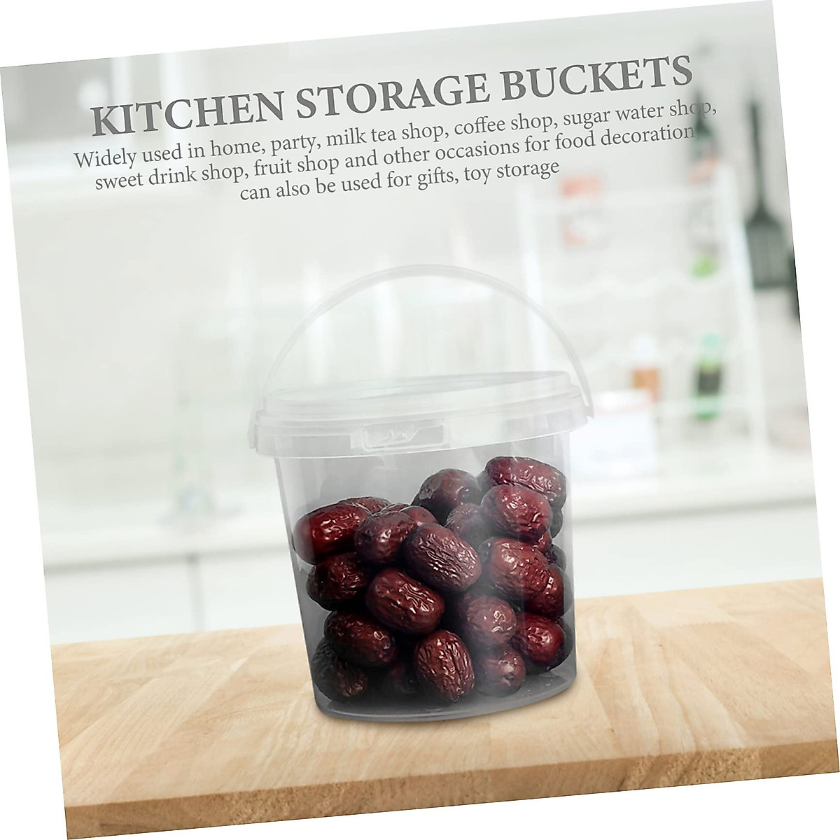 Cabilock Storage Bucket 10pcs Transparent Small Barrel Large Ice Cream Cup Containers with Ice Cream Freezer Ice Cream Tub Clear Plastic Candy Treat Buckets Meat Egg Basket Washing Pp