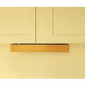 Makimoo Kitchen Storage Under Cabinet Spice Rack, Handmade Hardwood, Holds 16 Large or 32 Small Spice Containers