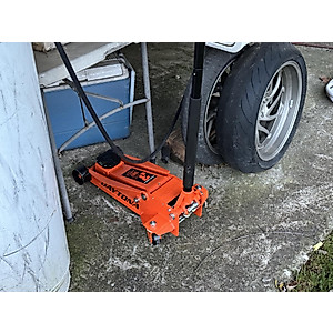 3 ton Steel Heavy Duty Floor Jack with Rapid Pump - Orange