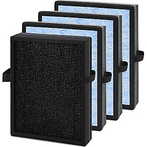 MK04 Replacement Filter Compatible With Aroeve - H13 Hepa Filter Replacement For Filte Pet Dander,4 Pack Replacement Filter For Bedroom And Office, Part #MK04LX