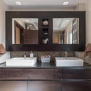 4" LED IC Rated Die-Cast Swivel Baffle Square Trim Recessed Lighting Kit 4-Pack, White, Easy Install Push-N-Click Clips, LED Bulbs Included, 3.88" Hole Size,90949