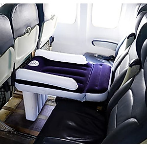 BleuWhisk Inflatable Toddler Travel Bed - Airplane Bed for Kids, Airplane Seat Extender for Kids - Plane Bed for Toddler Baby Air Mattress, Toddler Blow Up Bed with Sides Pump and Belt, Kids Aero Bed