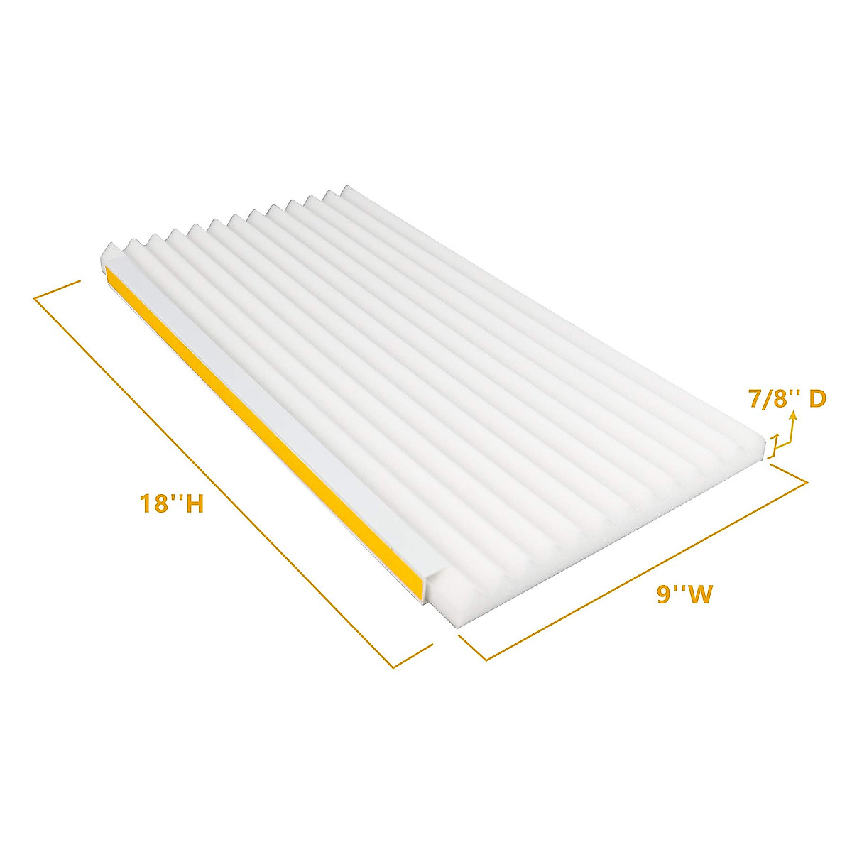 LBG Products Window AC Foam Insulation Panel Kit,Pack of 2 Insulated Air Conditioner Side Panels,18in High x 9in Wide x 7/8in Thick