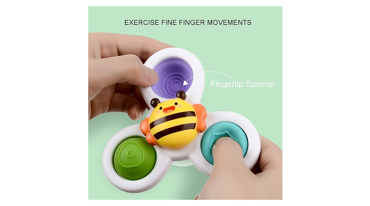 Suction Cup Spinning Top Toy - Safe Infant Sensory Fun
