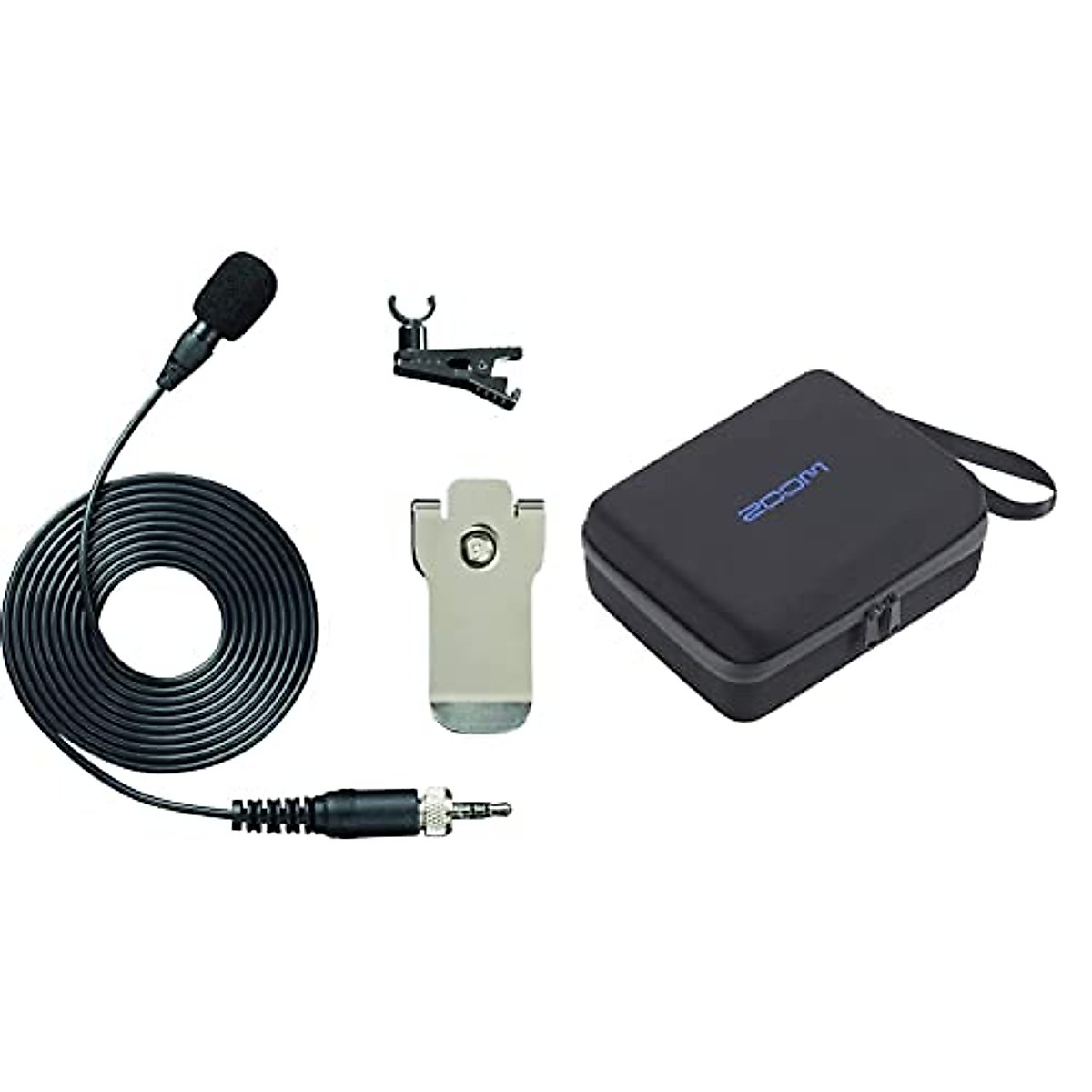 Zoom APF-1 Accessory Pack for F1 Field Recorder, Includes Lavalier Microphone, Windscreen, Mic Clip, and Belt Clip & CBF-1SP Carrying Case for F1-SP and Accessories
