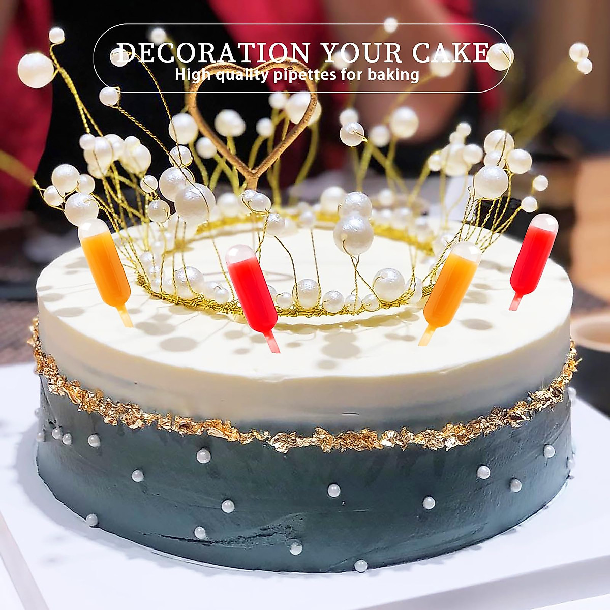 Teenitor Plastic Pipettes Squeeze Dropper Disposable 4ml 100pcs Mini Flavor Injector for Chocolate Strawberries Ice Cream Mini Cakes